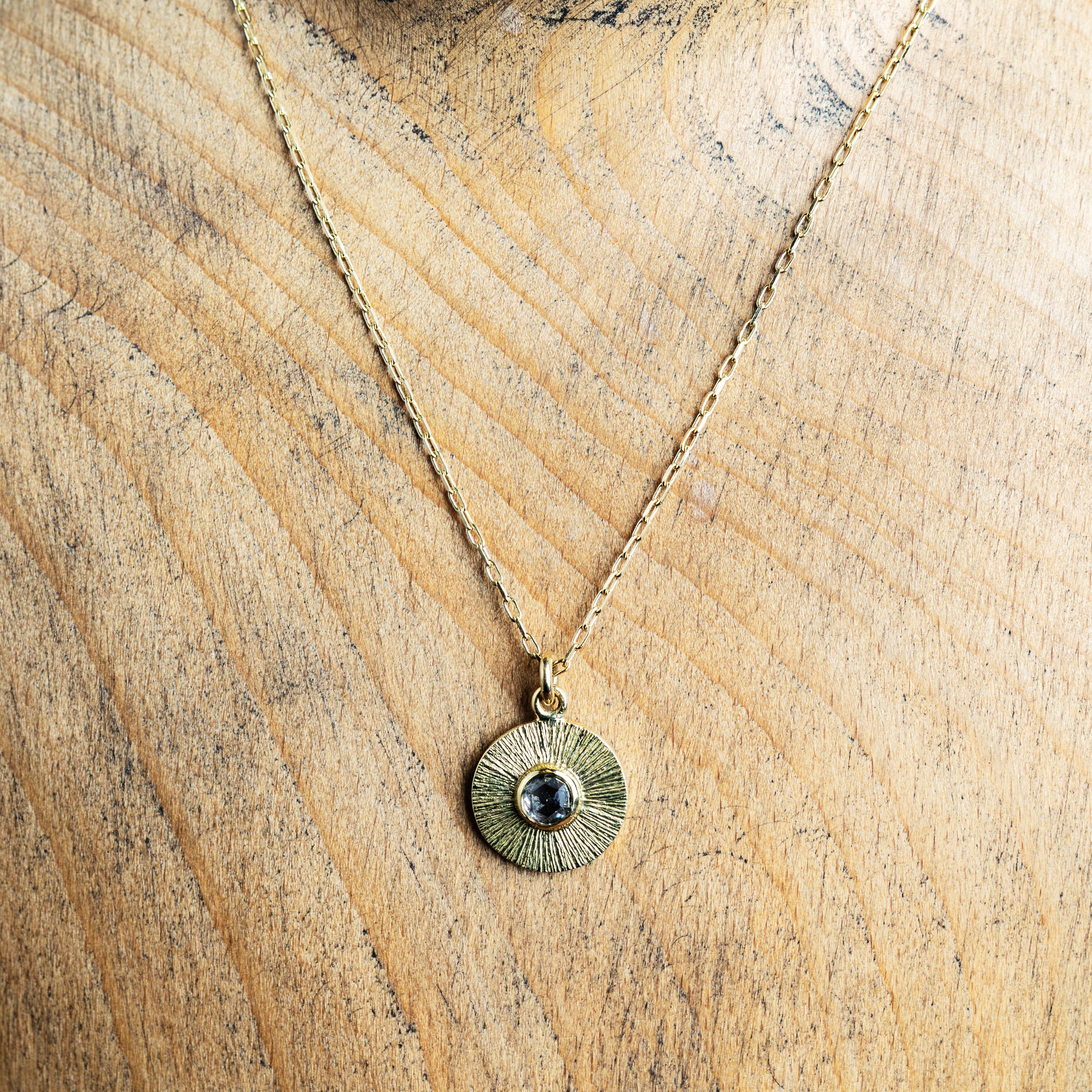 Amanda Lawrence Salt and Pepper Yellow Gold Round Pendant – Camilla ...